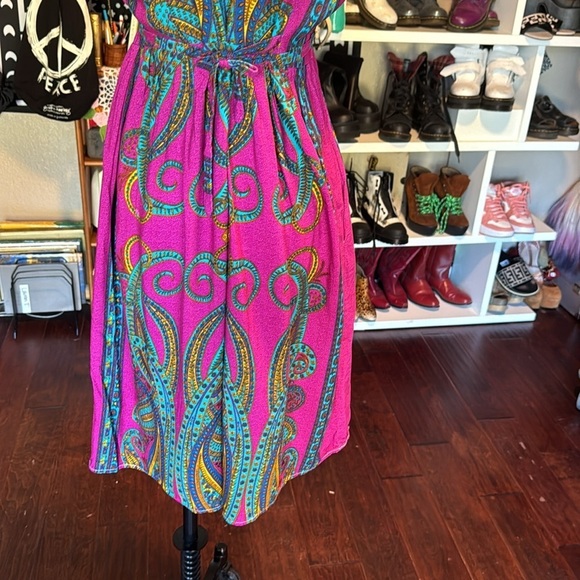 Kartika Batik | Dresses | Kartika Batik Dress Bright Fuchsia Pink Gold ...